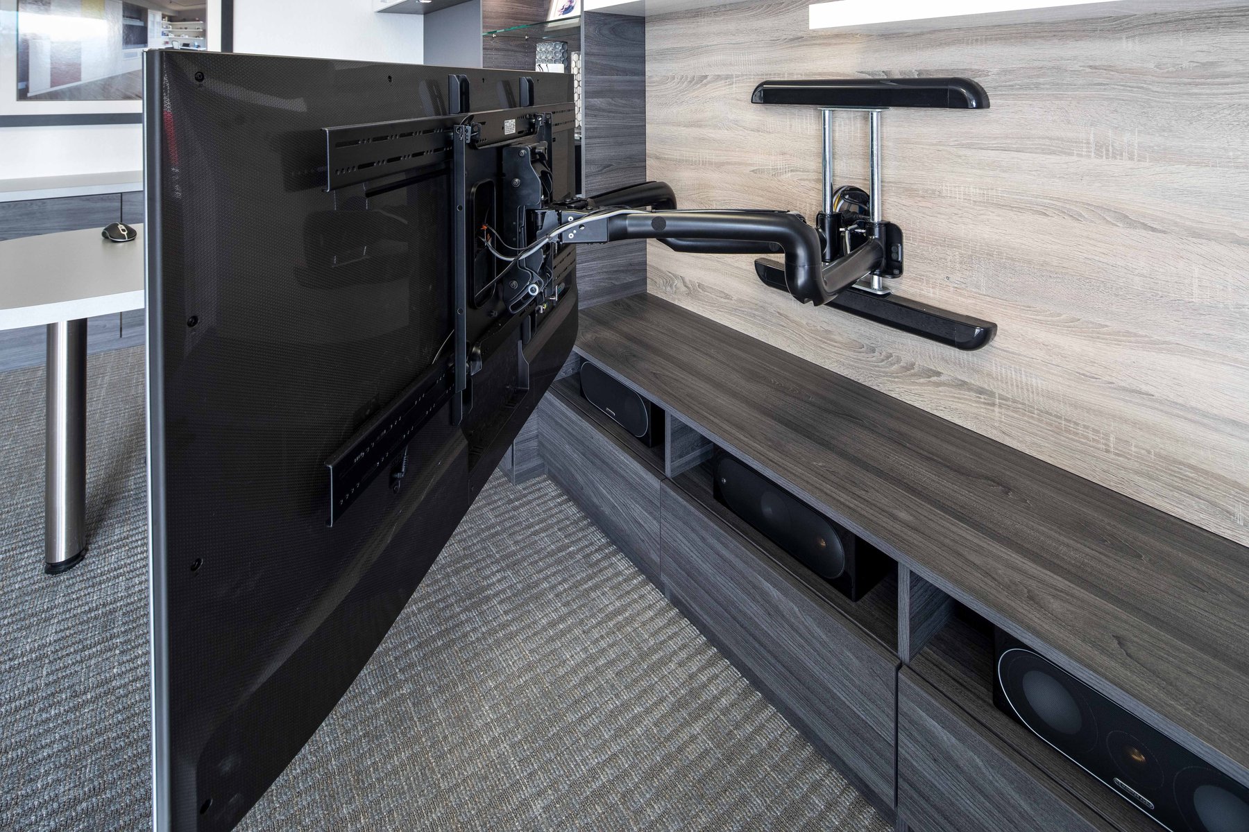 Home Office & Media Center Combination Makes the Most of a Small Space